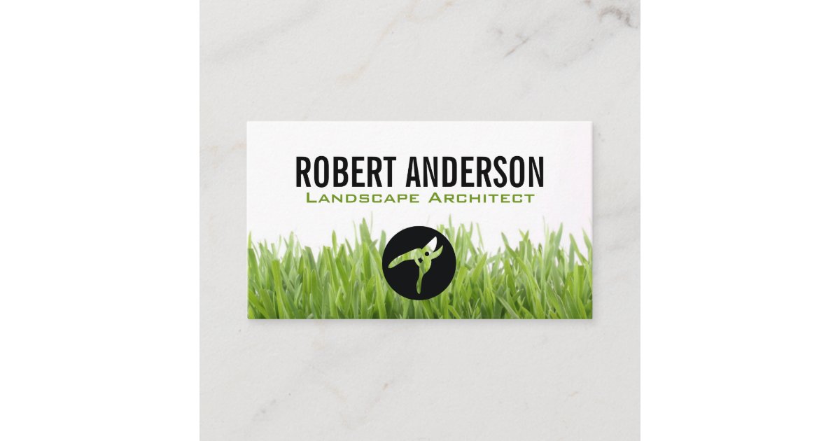 Cut Grass | Hedge Clippers | Landscaper Business Card | Zazzle