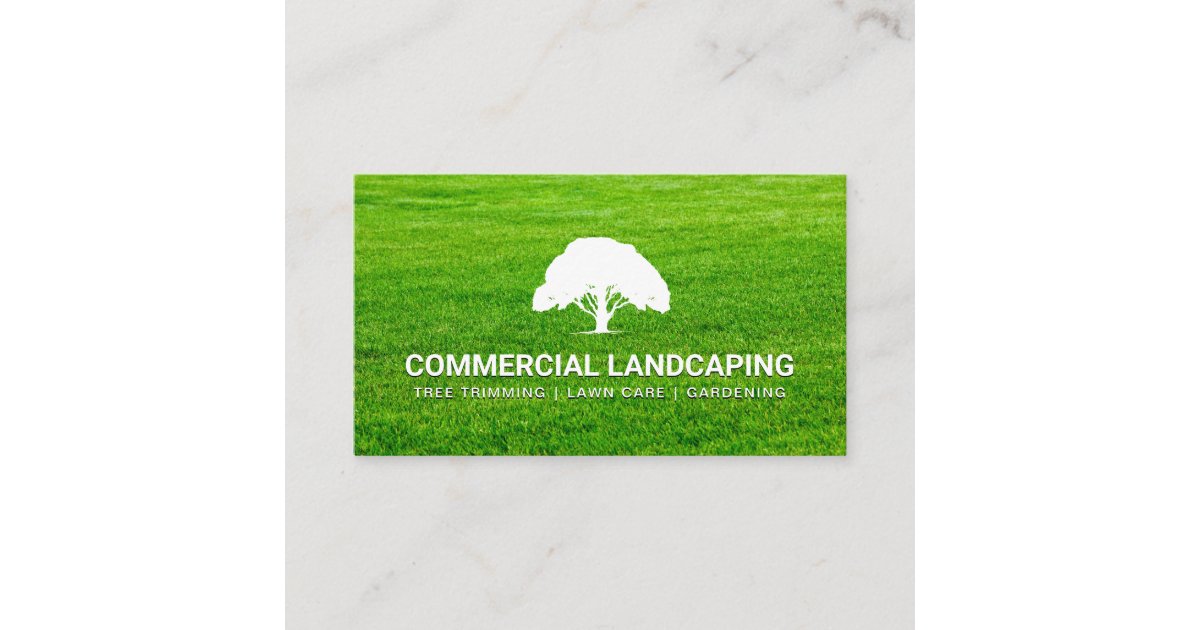 Cut Lawn | Tree Business Card | Zazzle