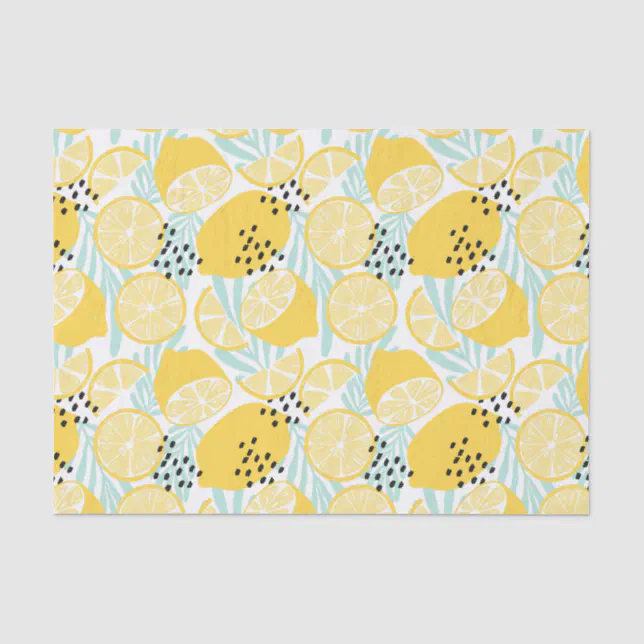 Cut Lemon Pattern Decoupage Fruit Tissue Paper | Zazzle