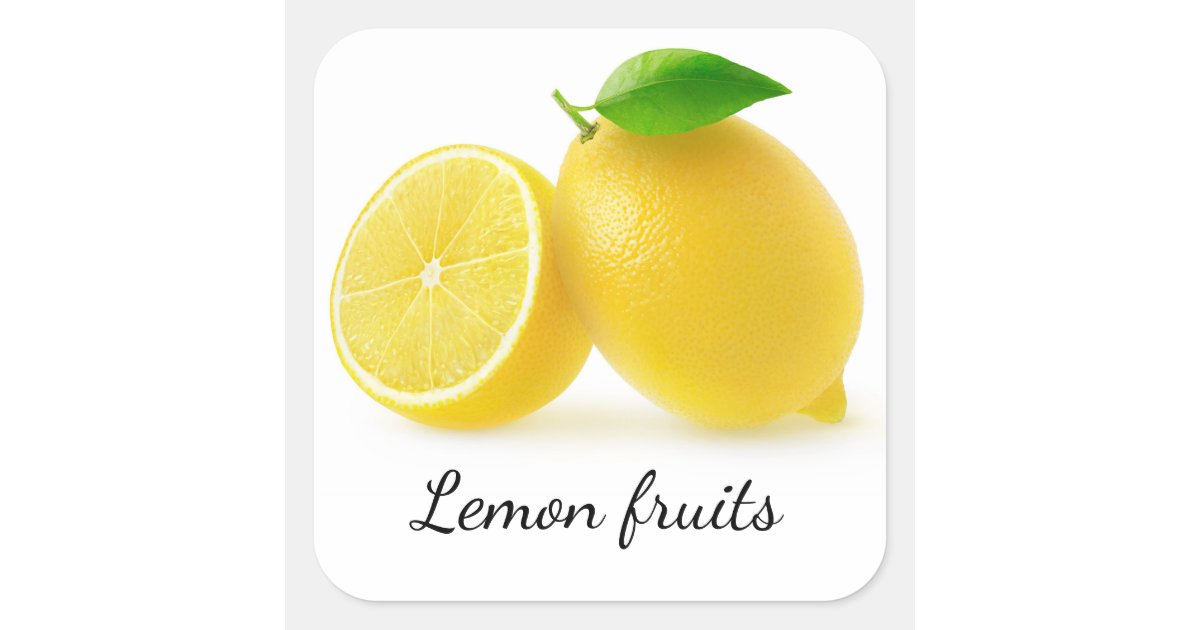 Cut lemons square sticker | Zazzle
