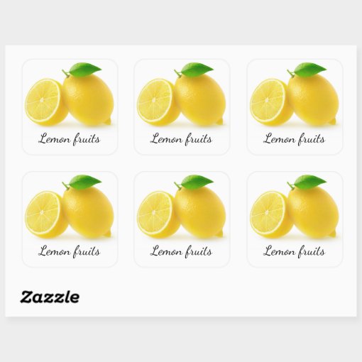 Cut lemons square sticker | Zazzle