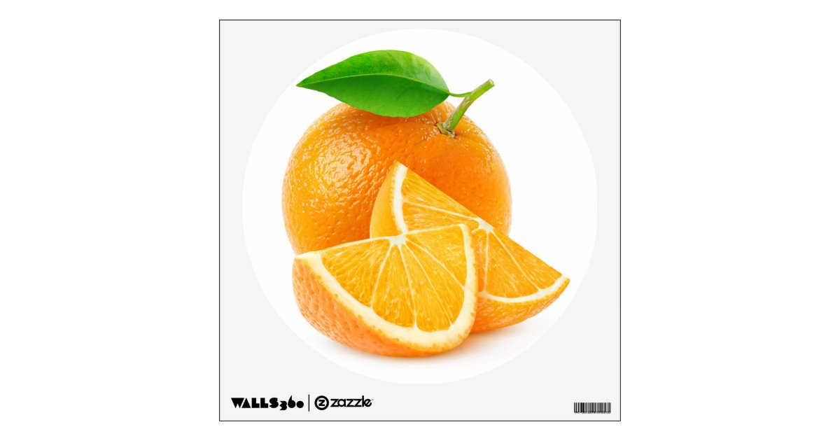 Cut oranges wall sticker | Zazzle