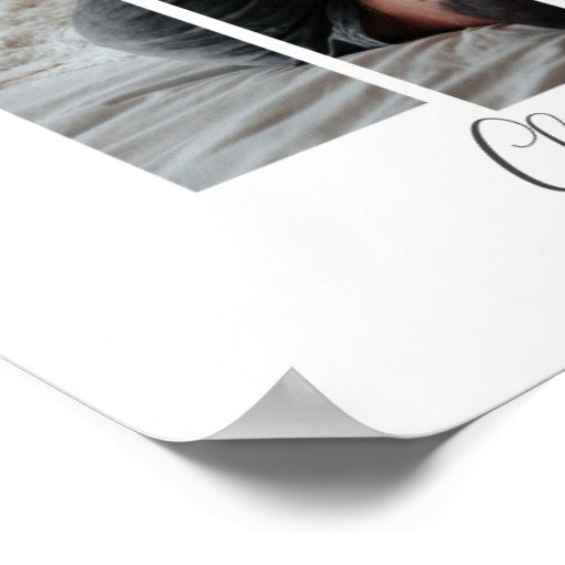 Cut Out Frame Personalized Photo and Text Custom Poster | Zazzle