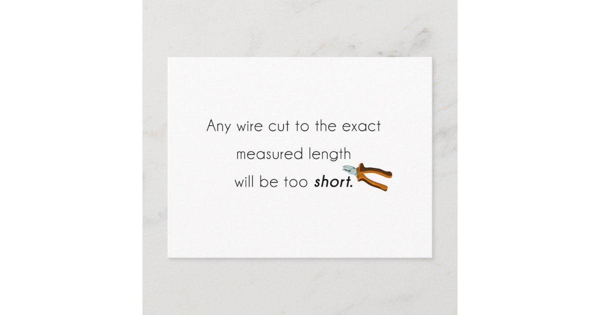 Cut too short! postcard | Zazzle