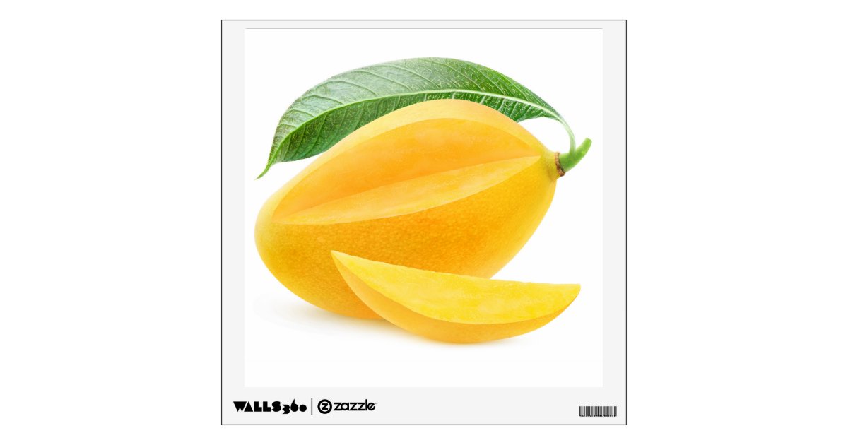 Cut yellow mango wall decal | Zazzle