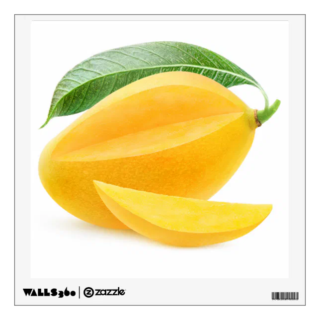 Cut yellow mango wall decal | Zazzle