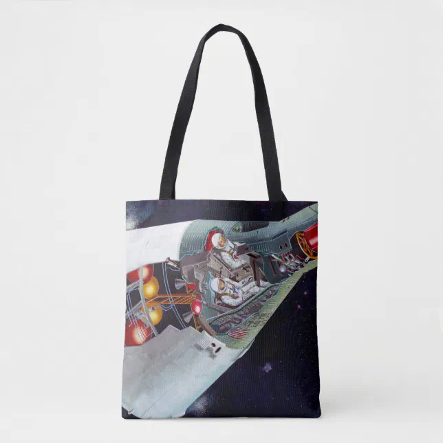 Cutaway A Two-Person Gemini Spacecraft In Flight. Tote Bag | Zazzle