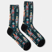 Cute 1950s Style Retro Vintage Robot Socks | Zazzle