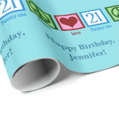Cute 21st Birthday Wrapping Paper | Zazzle