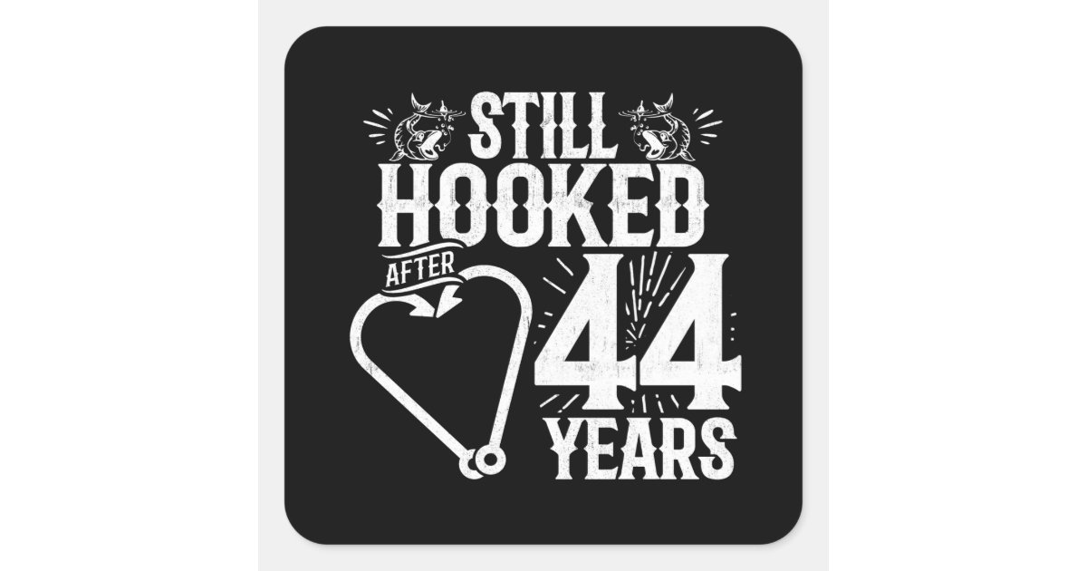 Cute 44th Anniversary Couples Married 44 Years Square Sticker Zazzle