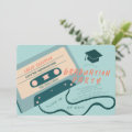 Cute 80's Blue Cassette Tape Music Graduation Invitation | Zazzle