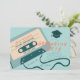 Cute 80's Blue Cassette Tape Music Graduation Invitation | Zazzle