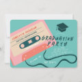 Cute 80's Pink Cassette Tape Graduation Photo Invitation | Zazzle