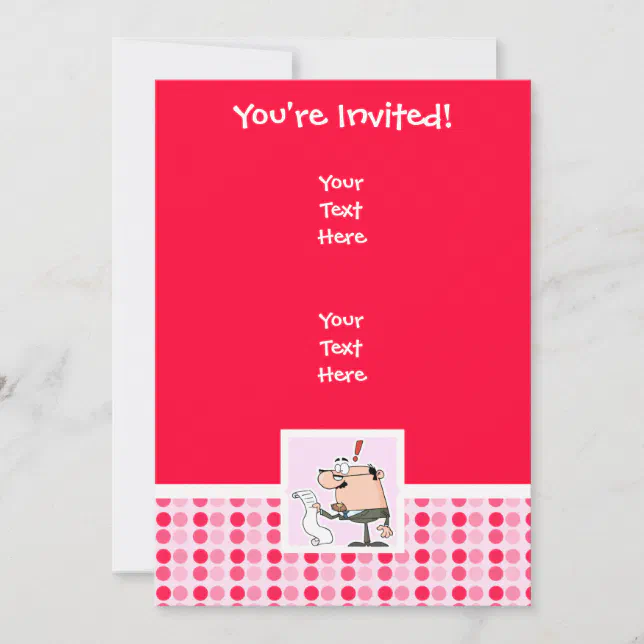 Cute Accountant Invitation | Zazzle