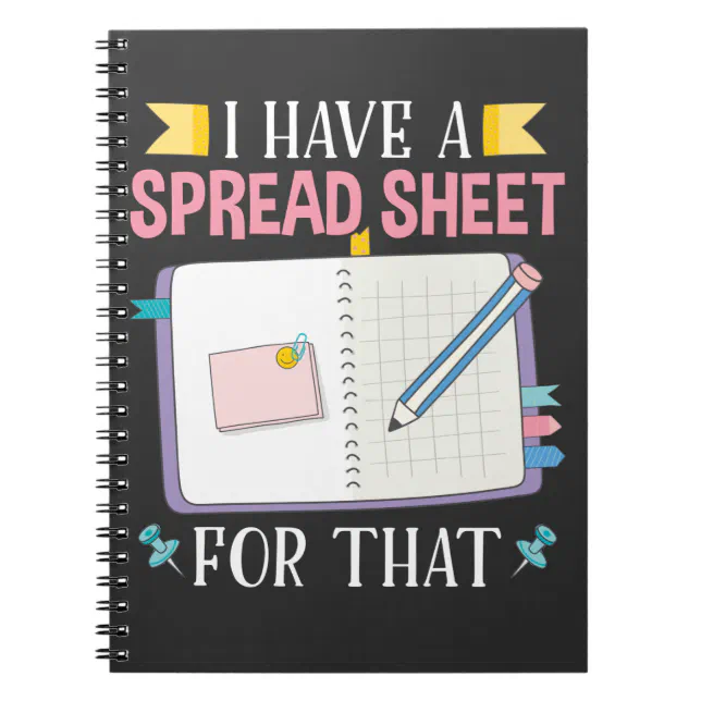Cute Accounting Student CPA Fun Spreadsheet Notebook | Zazzle