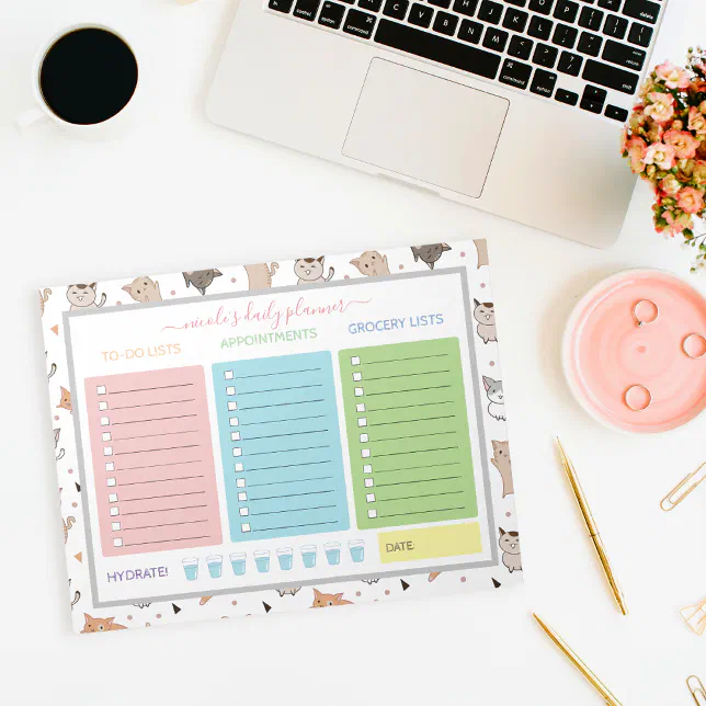 Cute Adorable Daily Planner Notepad | Zazzle