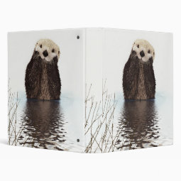 Cute Adorable Fluffy Otter Animal Binder | Zazzle