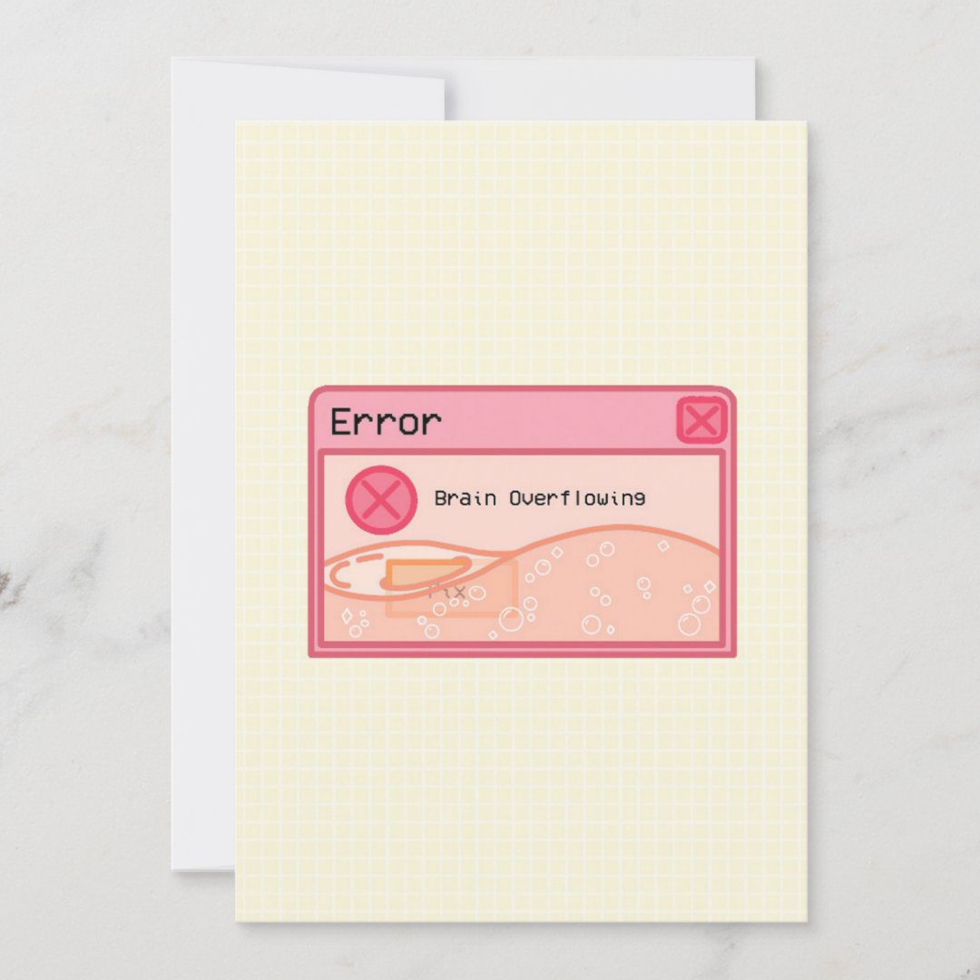 Cute aesthetic pastel pink card (error message) | Zazzle