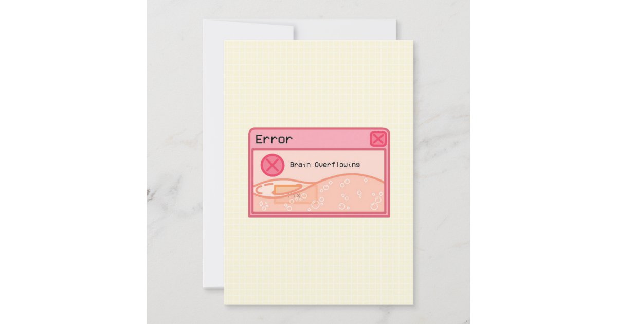 Cute aesthetic pastel pink card (error message) | Zazzle