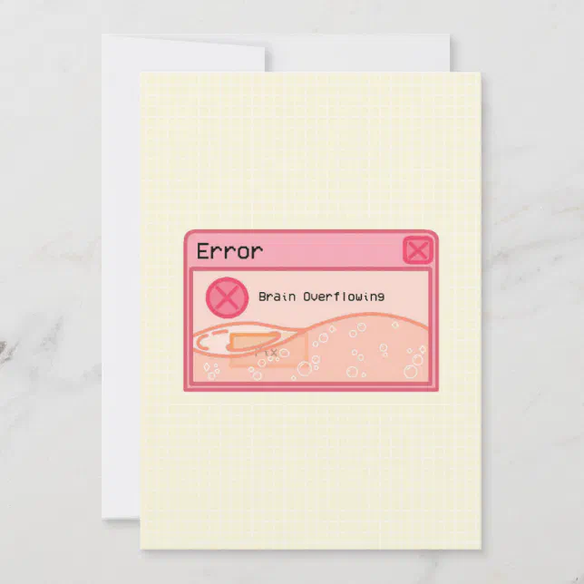 Cute aesthetic pastel pink card (error message) | Zazzle