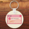 Cute aesthetic pastel pink keychain (error message | Zazzle