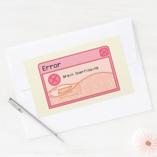 Cute aesthetic pastel pink sticker (error message) | Zazzle