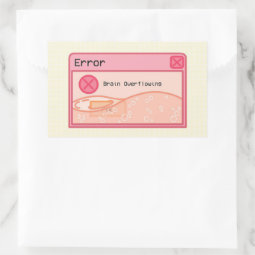 Cute aesthetic pastel pink sticker (error message) | Zazzle