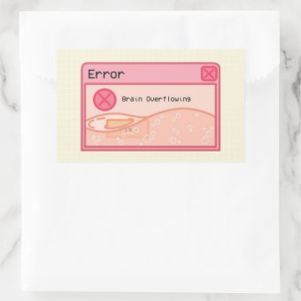 Cute aesthetic pastel pink sticker (error message) | Zazzle
