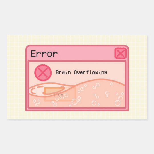 Cute aesthetic pastel pink sticker (error message) | Zazzle.com