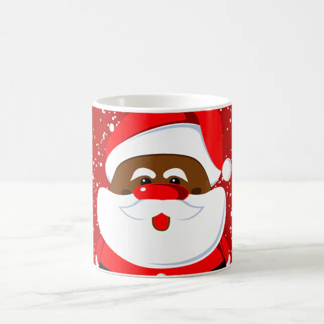 Cute African-American Santa Claus Christmas Coffee Mug | Zazzle