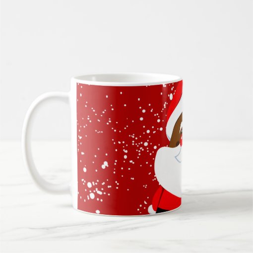 Cute African-American Santa Claus Christmas Coffee Mug | Zazzle