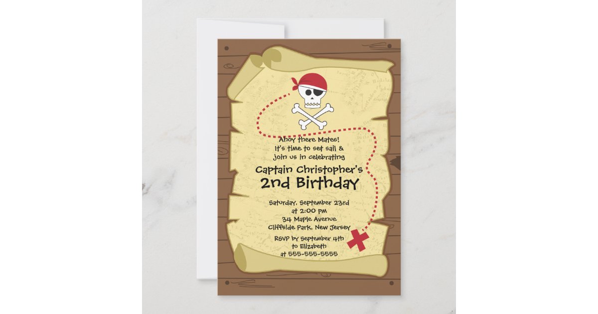 Cute Ahoy Mates Pirate Birthday Party Invitations | Zazzle