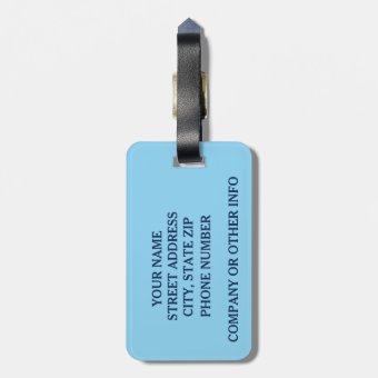 Cute Airplane Pilot Flight Attendant Custom Luggage Tag | Zazzle