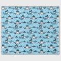 Cute Airplane Pilot Flying Wrapping Paper | Zazzle