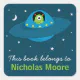 Cute alien in space personalized bookplate book | Zazzle