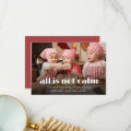 Cute All Is Not Calm Family Photo Holiday Card | Zazzle
