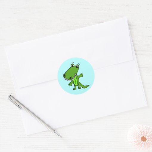 Cute Alligator Cartoon Stickers | Zazzle