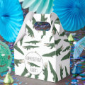 Cute Alligator Crocodile Pattern Custom Name Favor Boxes | Zazzle