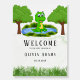 Cute Alligator in Pond Baby Shower Welcome Sign | Zazzle