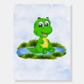 Cute Alligator in Pond Baby Shower Welcome Sign | Zazzle