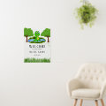 Cute Alligator in Pond Baby Shower Welcome Sign | Zazzle