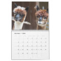 Cute Alpaca Calendar Fully Customizable | Zazzle