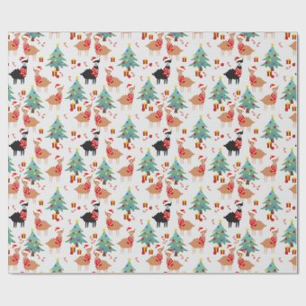 Cute Alpaca Christmas Pattern Wrapping Paper | Zazzle