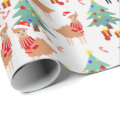 Cute Alpaca Christmas Pattern Wrapping Paper | Zazzle