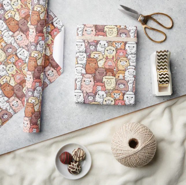 Cute Alpacas Wrapping Paper | Zazzle