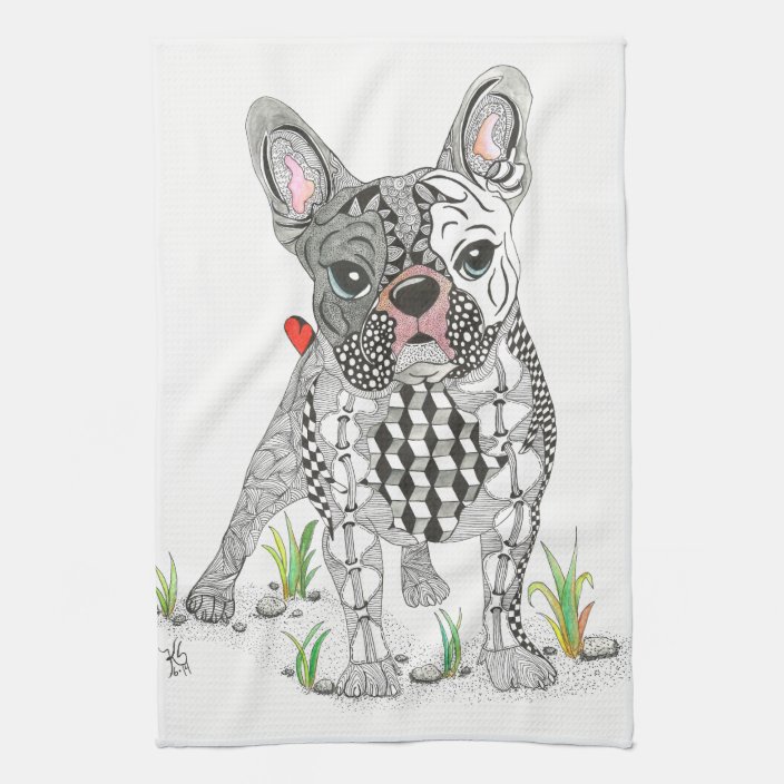 Cute and Adorable French Bulldog Kitchen Towel | Zazzle.com