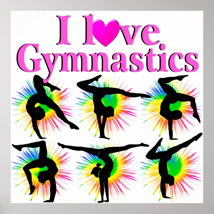 CUTE AND ADORABLE GYMNAST POSTER | Zazzle