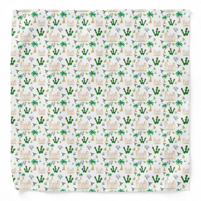 Cute and Adorable Southern California Pattern Bandana | Zazzle