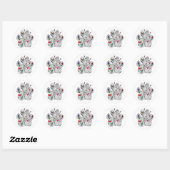 Cute and Colorful A D O P T Pet Paw Sticker | Zazzle