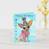 Cute and Colorful Chihuahua Birthday Card | Zazzle